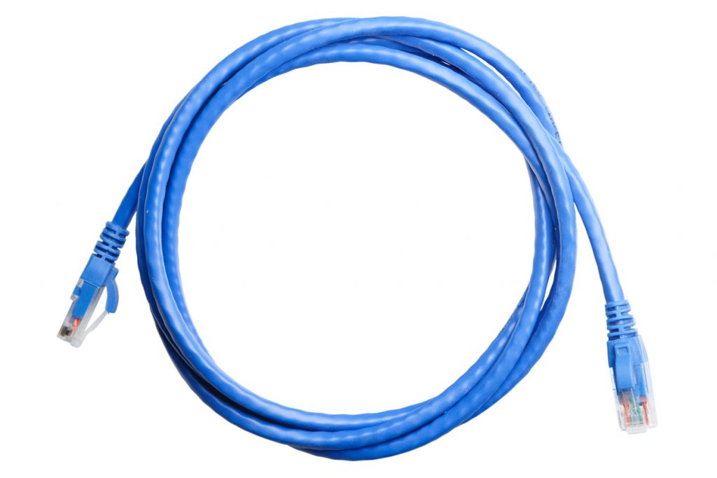 Blue patch cord isolated | Advanced Global Communications
